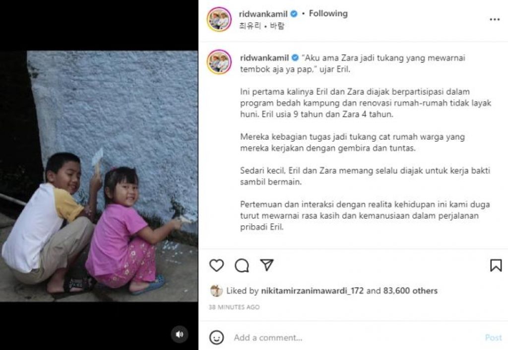 Pernah Jadi Tukang Cat Rumah Warga Bareng Sang Adik, Ridwan Kamil Umbar ...