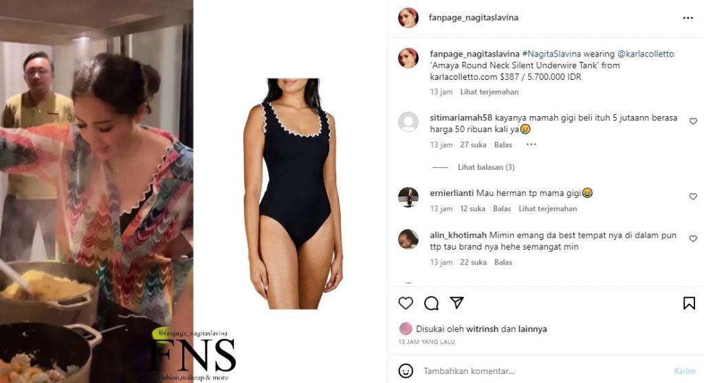 Sultan Memang Beda! Harga Baju Dalaman Nagita Slavina yang Dipakai Saat Masak Bikin Warganet ...